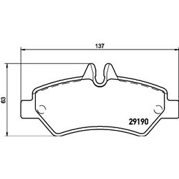 Hella Bremsbelagsatz, Scheibenbremse 8db355005351 f&uuml;r VW Mercedes