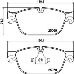 Hella Bremsbelagsatz, Scheibenbremse 8db355015061 f&uuml;r Peugeot DS (CAPSA)