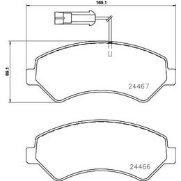 DON Bremsbelagsatz, Scheibenbremse pcp1707 f&uuml;r FIAT RAM