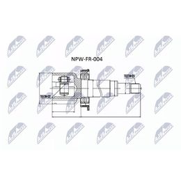 NTY Gelenksatz, Antriebswelle npwfr004 getriebeseitig