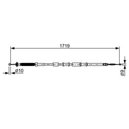 Bosch Seilzug, Feststellbremse 1987482526 f&uuml;r Fiat