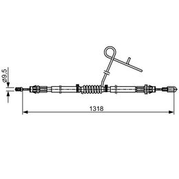 Bosch Seilzug, Feststellbremse 1987482559 f&uuml;r Ford