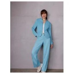 Jackenblazer CREATION L PREMIUM "Lyocell-Leinen-Blazer", Damen, Gr. 46, aqua, 90% Lyocell, 10% Leinen, Blazer