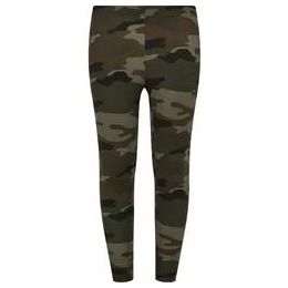 Leggings Urban Classics "Urban Classics Damen Girls Camo Leggings", M&auml;dchen, Gr. 146/152, Normalgr&ouml;&szlig;en, woodcamo, 91% Polyester, 9% Elasthan, skinny fit, Hosen Leggings