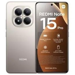 Xiaomi Smartphone "Redmi Note 15 Pro 8+256", Energieeffizienz: B (A-G), titanium, 256 GB, Mobiltelefone