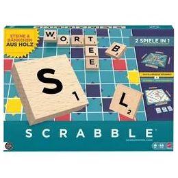 Spiel Mattel GAMES "Scrabble Original Holz &ldquo;2 in 1&rdquo;", bunt, Spiele, Kinder