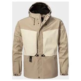 Sch&ouml;ffel Outdoorjacke SCH&Ouml;FFEL "2L Jacket Style Maghera MEN", Herren, Gr. 54, 4705, beige, Oberstoff: 100% Polyester; (Membran: Polyurethan); Futter: 100% Polyester, regular fit, hoch geschlossener Ausschnitt, Jacken Outdoorjacke