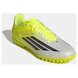 Fu&szlig;ballschuh Adidas PERFORMANCE "F50 CLUB TURF", Damen, Gr. 48, team solar gelb 2, core schwarz, lucid rot, Synthetik, Textil, Schuhe Fu&szlig;ballschuh, f&uuml;r kurzen Kunstrasen, Hart- und Aschenpl&auml;tze
