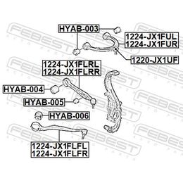 FEBEST Lenker, Radaufh&auml;ngung 1224jx1fur Vorderachse oben f&uuml;r HYUNDAI