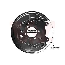Van Wezel Spritzblech, Bremsscheibe 5430374 Hinterachse rechts f&uuml;r TOYOTA