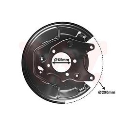 Van Wezel Spritzblech, Bremsscheibe 5430376 Hinterachse rechts f&uuml;r TOYOTA