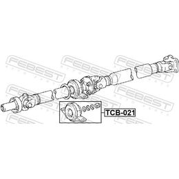 FEBEST Lager, Gelenkwellenmittellager tcb021 f&uuml;r TOYOTA