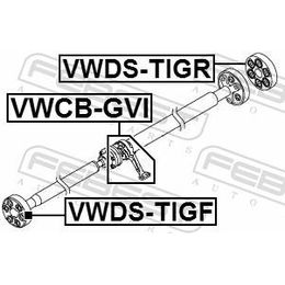 FEBEST Lager, Gelenkwellenmittellager vwcbgvi f&uuml;r VAG