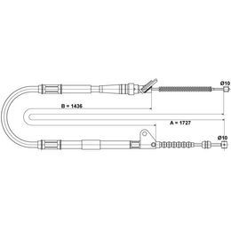 ATE Seilzug, Feststellbremse 24372719332 f&uuml;r TOYOTA
