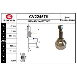 EAI Gelenksatz, Antriebswelle cv22457k