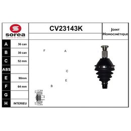 EAI Gelenksatz, Antriebswelle cv23143k