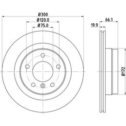 Hella Bremsscheibe 8dd355111281 300mm 20mm f&uuml;r BMW (BRILLIANCE)
