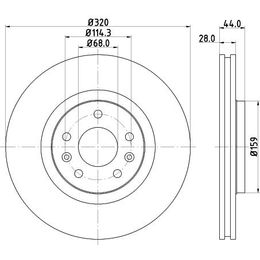 DON Bremsscheibe pcd14132 320mm 28mm f&uuml;r RENAULT SAMSUNG