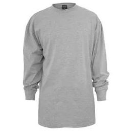T-Shirt Urban Classics "Urban Classics Herren Tall Tee L/S", Damen, Gr. 3XL, grau, 100% Baumwolle, unifarben, oversize, Rundhals, Shirts T-Shirt