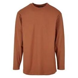 T-Shirt Urban Classics "Urban Classics Herren Heavy Oversized Garment Dye Longsleeve", Damen, Gr. M, terracotta, 100% Baumwolle, unifarben, oversize, Rundhals, Shirts T-Shirt