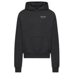 Mister Tee Kapuzensweatshirt MISTERTEE "MisterTee Reality Ultra Heavy Cotton Box Hoody", Herren, Gr. L, schwarz, 100% Baumwolle, bedruckt, Sweatshirts