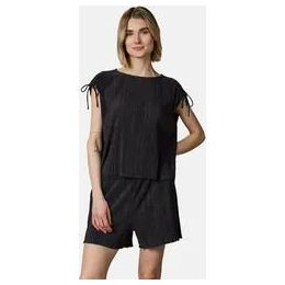 Blusenshirt Ragwear "Veriel Set YOUMODO", Damen, Gr. XXL (44), schwarz, Material: 65% Polyester, 35% Viskose, weit h&uuml;ftlang, Rundhals, weit, Shirts Blusenshirt, Set bestehend aus kurzer Hose und T-Shirt