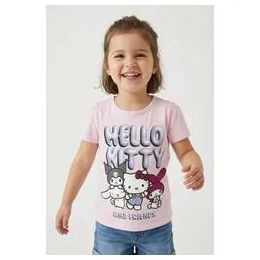 Kurzarmshirt name it "NMFFIRA HELLOK SS TOP NOOS SKY", M&auml;dchen, Gr. 104, pirouette, Jersey, Obermaterial: 95% Baumwolle, 5% Elasthan, bedruckt, normal, Rundhals, Shirts, Baumwollmischung, Hello Kitty Druck