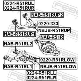 FEBEST Lenker, Radaufh&auml;ngung 0224r51rur oben f&uuml;r NISSAN