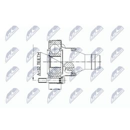 NTY Gelenk, L&auml;ngswelle npwbm002 f&uuml;r BMW