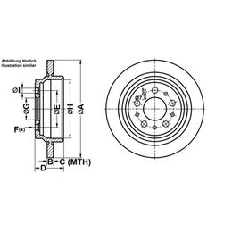 ATE Bremsscheibe 24011002921 voll 283mm 10mm f&uuml;r Volvo