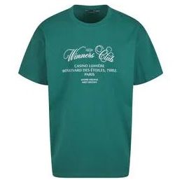 T-Shirt "Upscale by Mister Tee Winners Club Oversize Tee", Damen, Gr. S, gr&uuml;n, 100% Baumwolle, UPSCALE BY Mister Tee, bedruckt, oversize, Rundhals, Shirts T-Shirt