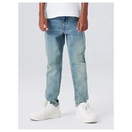 Slim-fit-Jeans name it "NKMSILAS XSLIM JEANS 2002-TX NOOS", Jungen, Gr. 164, N-Gr, vintage medium blau denim, Denim/Jeans, Obermaterial: 71% Baumwolle, 27% Polyester, 2% Elasthan, Abriebeffekte, unifarben, slim fit lang, Jeans Slim-fit-Jeans