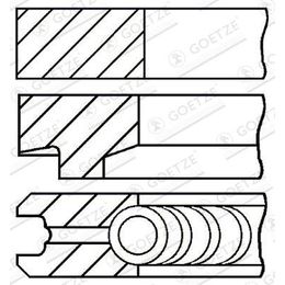 GOETZE ENGINE Kolbenringsatz 0814610800