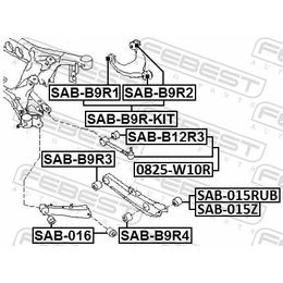 FEBEST Reparatursatz, Querlenker sabb9rkit Hinterachse oben f&uuml;r SUBARU