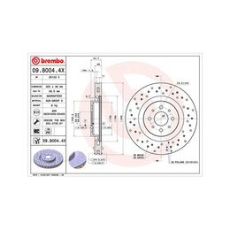 MAGNETI MARELLI Bremsscheibe 360406134002 innenbel&uuml;ftet-Bel&uuml;ftung mit tropfenf&ouml;rmigen Fl&uuml;geln 305mm 28mm f&uuml;r ALFA ROMEO