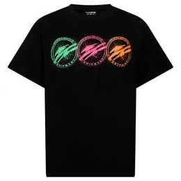 T-Shirt Plein Sport "Round Neck T-Shirt Multicolor Scratch", Jungen, Gr. 4XL, 02, schwarz, Obermaterial: 100% Baumwolle, Shirts T-Shirt