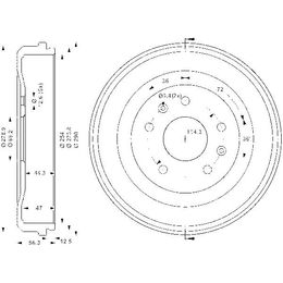 ATE Bremstrommel 24022540171 f&uuml;r LAND ROVER