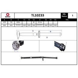 EAI Gelenkwelle, Achsantrieb tl10233 f&uuml;r VAG