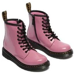 Schn&uuml;rboots Dr. Martens "Junior 1460 8-Loch Lacklederstiefel", Damen, Gr. 35, rosa, Lackleder, Schuhe Schn&uuml;rboots, Lackstiefel, Kinderstiefel, Freizeitschuh mit Rei&szlig;verschluss