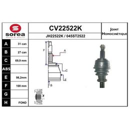 EAI Gelenksatz, Antriebswelle cv22522k
