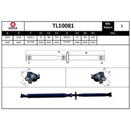 EAI Gelenkwelle, Achsantrieb tl10081 f&uuml;r VW MERCEDES-BENZ