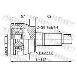 FEBEST Gelenksatz, Antriebswelle 0710vitly Vorderachse f&uuml;r SUZUKI