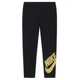 Leggings Nike SPORTSWEAR "NKG CLUB HBR HIGH RISE LEGGING" Gr. 98, schwarz, metalli, Hosen, M&auml;dchen, 98 (3), N-Gr, Jersey, Obermaterial: 94% Baumwolle, 6% Elasthan, Leggings, f&uuml;r Kinder und Jugendliche, f&uuml;r aktive Tage und Freizeit
