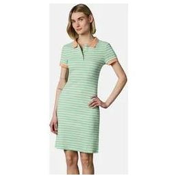 A-Linien-Kleid Ragwear "Colaro Stripes Dress YOUMODO", Damen, Gr. S (36), Normalgr&ouml;&szlig;en, hellpetrol, Material: 95% Baumwolle, 5% Elasthan, tailliert knieumspielend, hoch geschlossener Ausschnitt, eng B&uuml;ndchen, Kleider, Gestreiftes Damen Minikleid mit Hemdkragen
