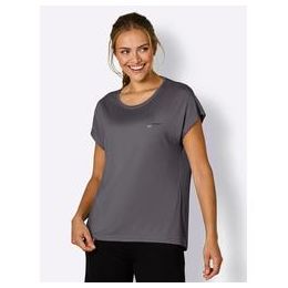 T-Shirt Catamaran "Sportshirt", Damen, Gr. 44/46, anthrazit, 92% Polyester, 8% Elasthan, unifarben, Rundhals, Shirts T-Shirt