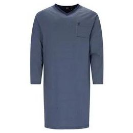 Hausanzug Hajo "Nachthemd", Herren, Gr. L, blau, Obermaterial: 100% Baumwolle CO., Homewear-Sets Hausanzug