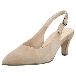 High-Heel-Pumps Gabor "Gabor Pumps Leder", Damen, Gr. 38,5, sand, Leder, Schuhe