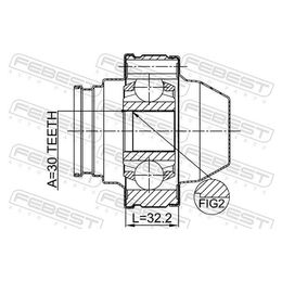 FEBEST Gelenk, L&auml;ngswelle 2211fqsha f&uuml;r HYUNDAI