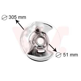 Van Wezel Spritzblech, Bremsscheibe 3024372 Vorderachse rechts f&uuml;r MERCEDES-BENZ