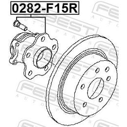 FEBEST Radnabe 0282f15r Hinterachse f&uuml;r NISSAN